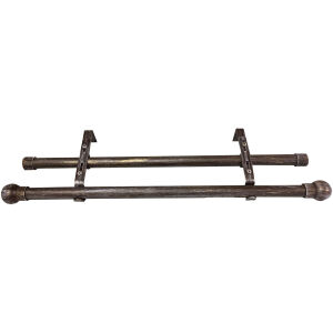 Galerie Metalica Dubla maro cu patina alba si aurie, cu bula si buson ...